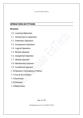 4. Operators in Python