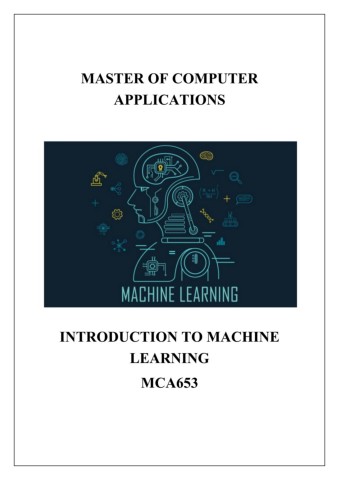 CU-MCA-SEM III-Introduction to Machine Learning - Second Draft (1)-converted - Teamlease Edtech ...