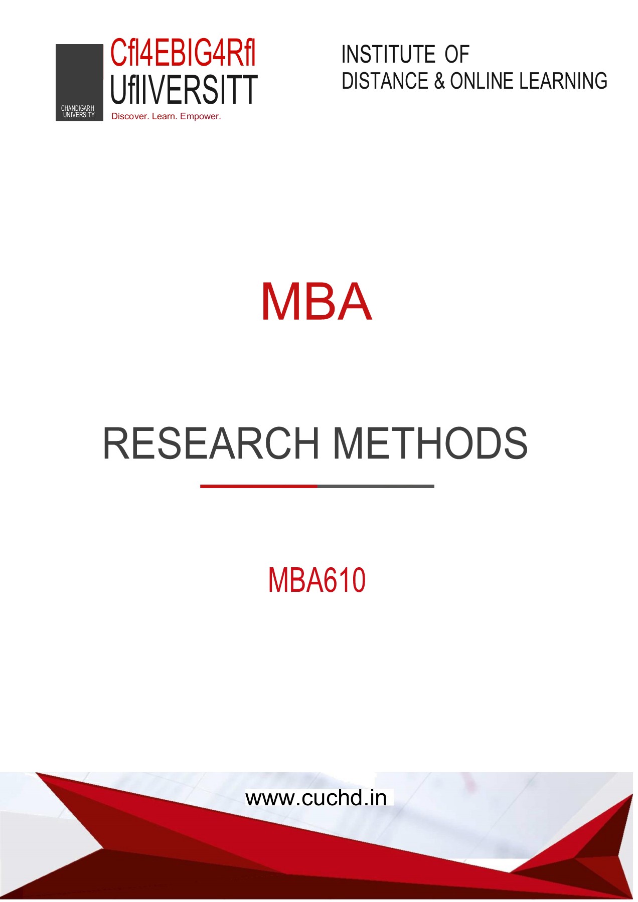 MBA610 CU- MBA-Sem 2- MBA610 -Business Research Methods-converted ...