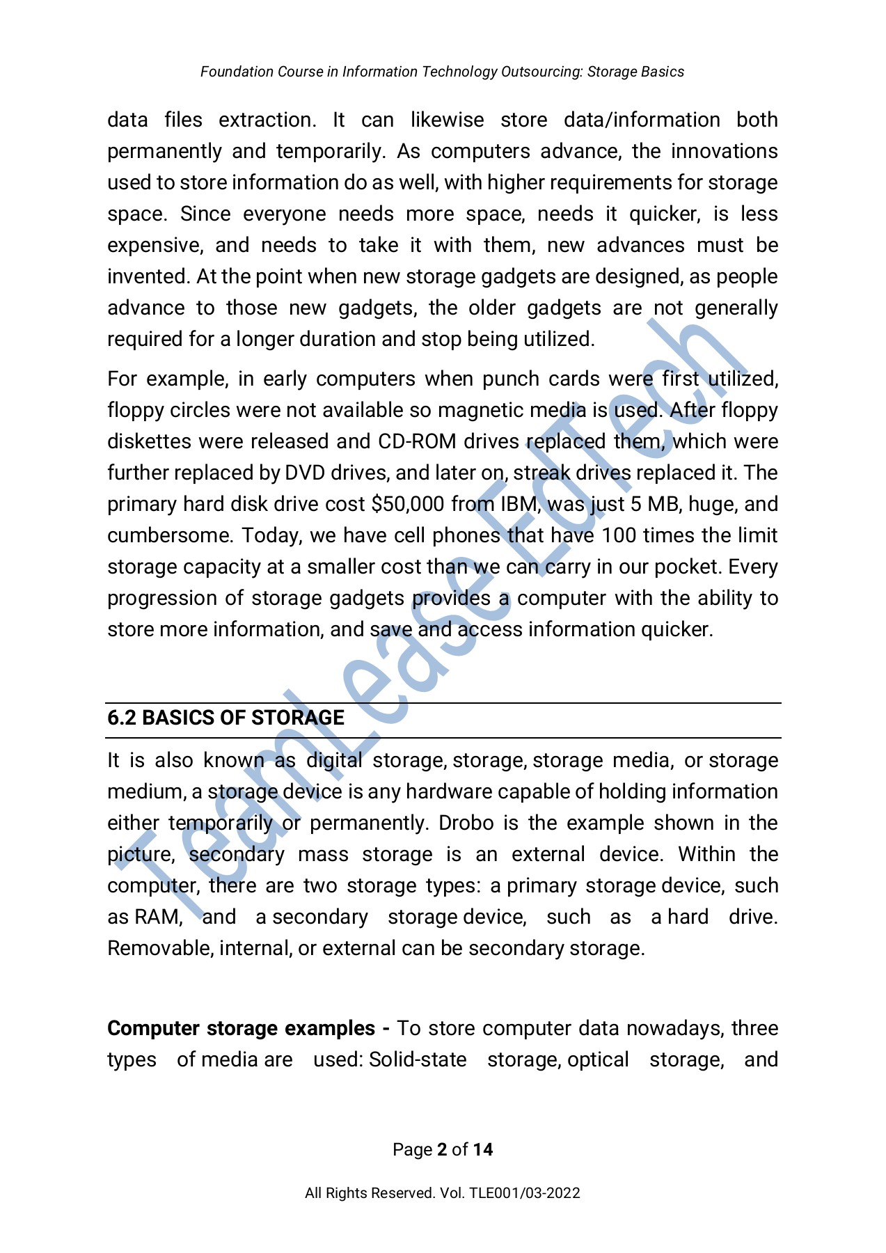 6. Storage Basics - Teamlease Edtech Ltd (Amita Chitroda) - Page 2 ...