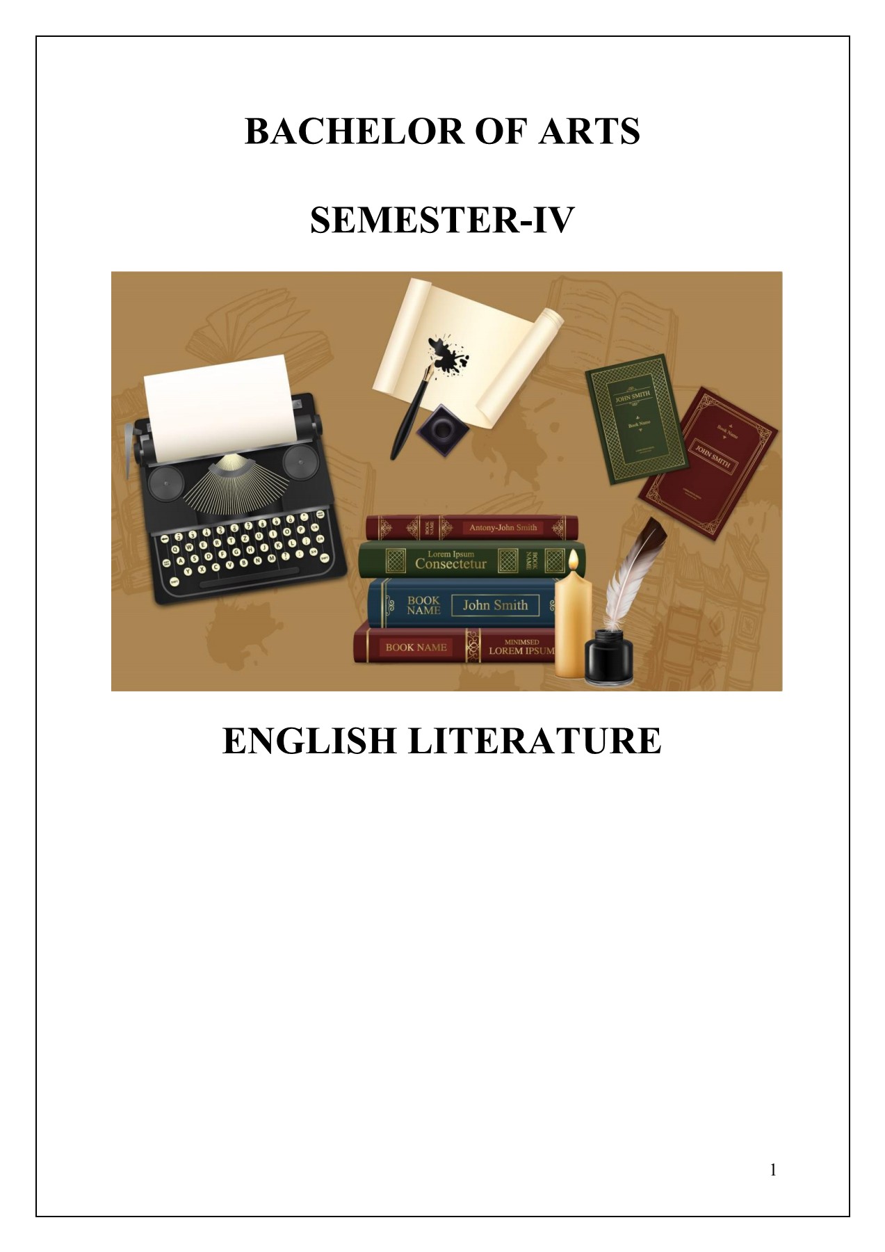 CU - BA - Sem IV - English Literature-IV - Teamlease Edtech Ltd (Amita ...