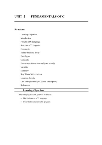 UNIT 2 FUNDAMENTALS OF C - Teamlease Edtech Ltd (Amita Chitroda) - Page ...