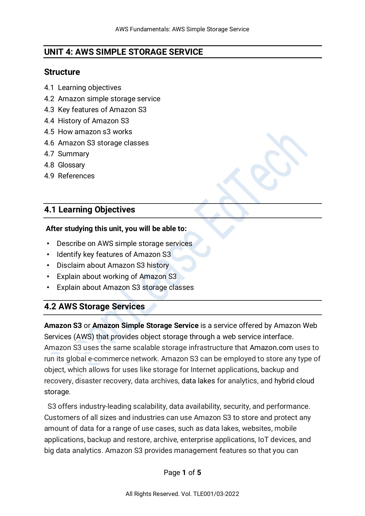 UNIT 4 AWS - Teamlease Edtech Ltd (Amita Chitroda) - Page 1 - 5 | Flip ...