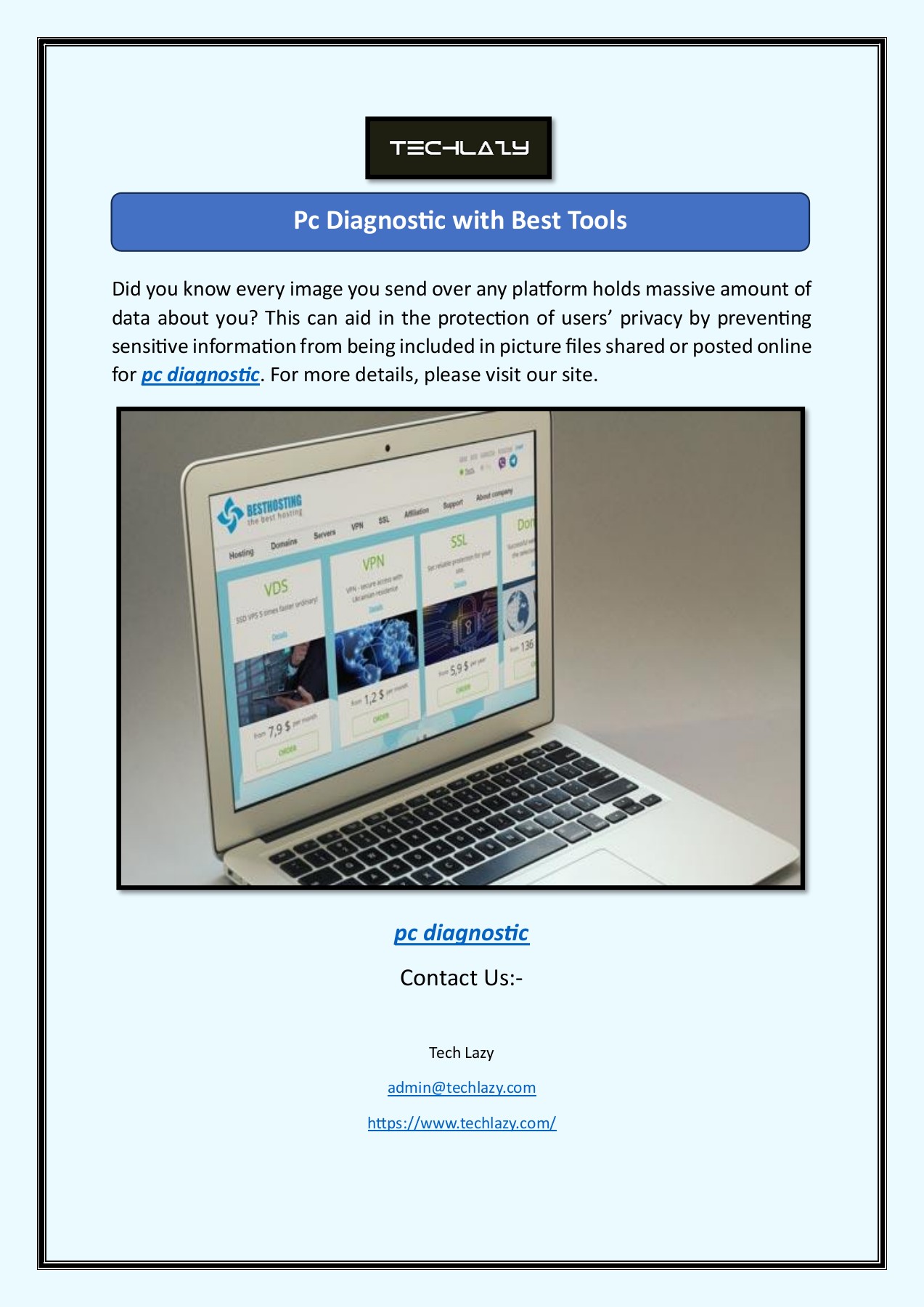 Pc Diagnostic with Best Tools - Tech Lazy - Page 1 - 1 | Flip PDF Online | PubHTML5