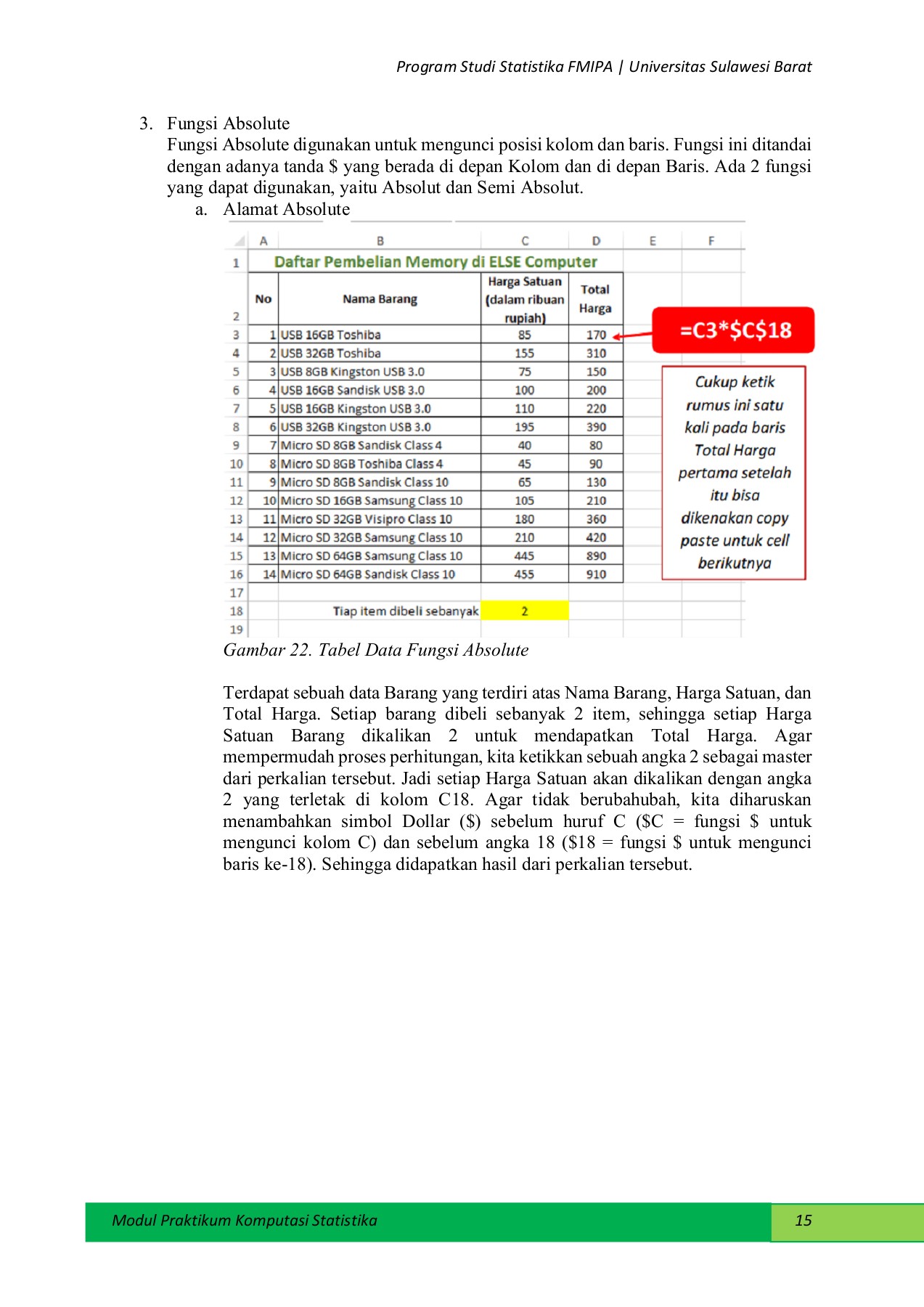MODUL PRAKTIKUM KOMPUTASI - muh.hijrah19 - Kaca 20 | PDF Online | PubHTML5