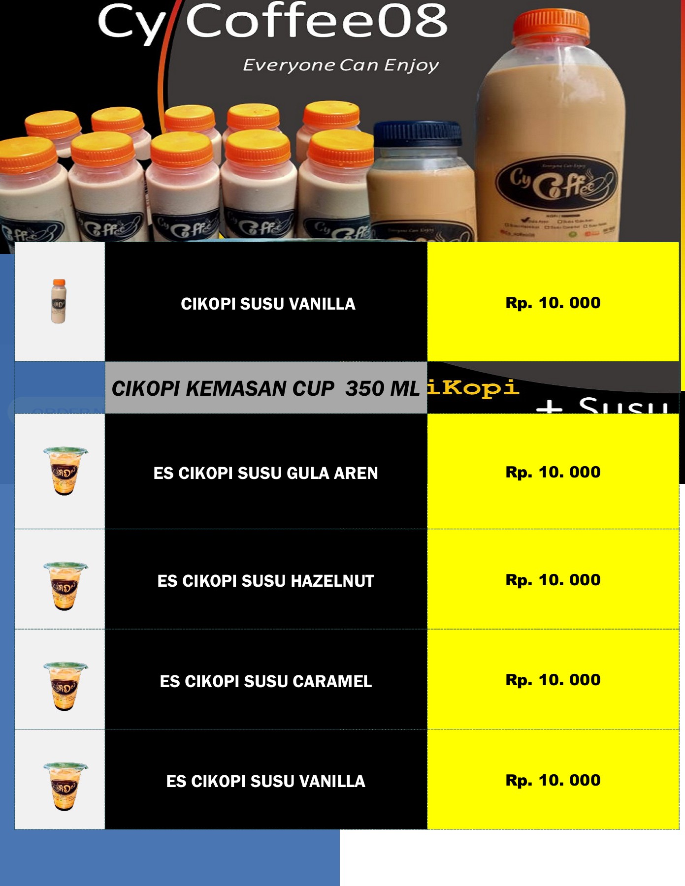 Daftar menu Cy Coffee08 - Yeni Susilawati - Halaman 2 | PDF Online ...