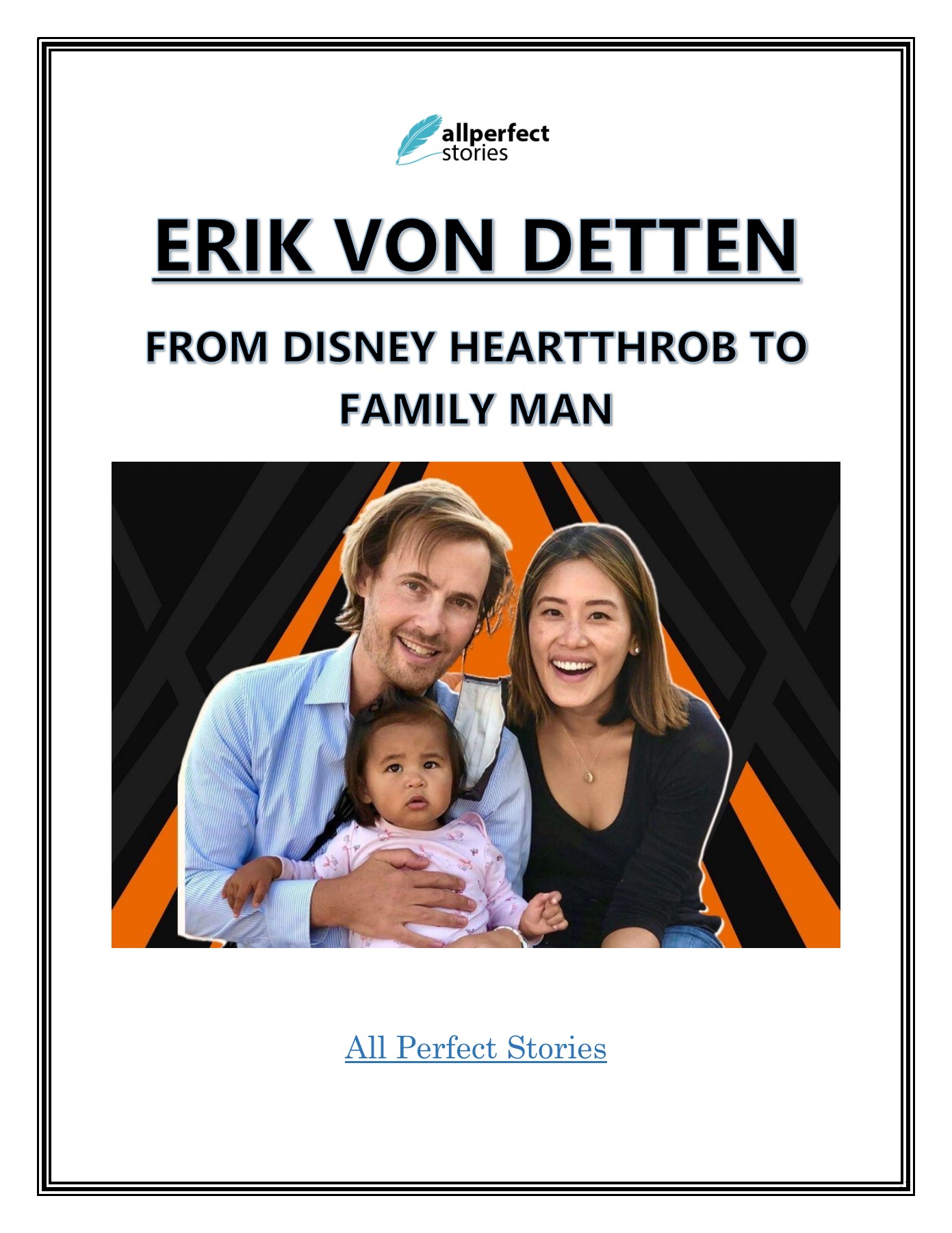 From Disney Heartthrob to Doting Family Man - Erik von Detten ...