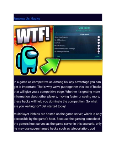 Among Us Hacks - Iwant Cheats - Page 1 - 9 | Flip PDF Online | PubHTML5
