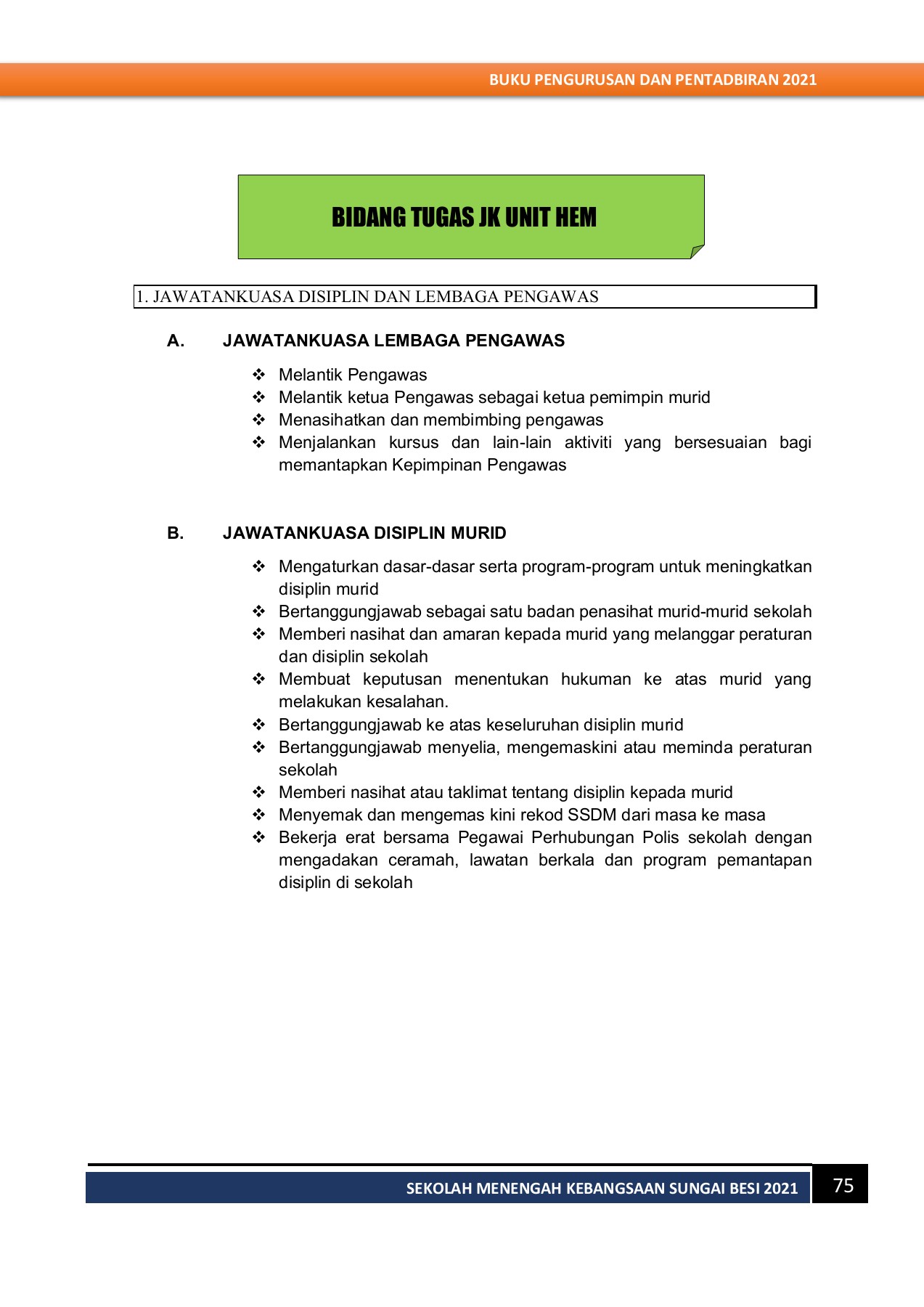 BUKU MANUAL PENGURUSAN SMKSB 2021.V2 - Norazura Munajat - Halaman 80 | PDF Online | PubHTML5