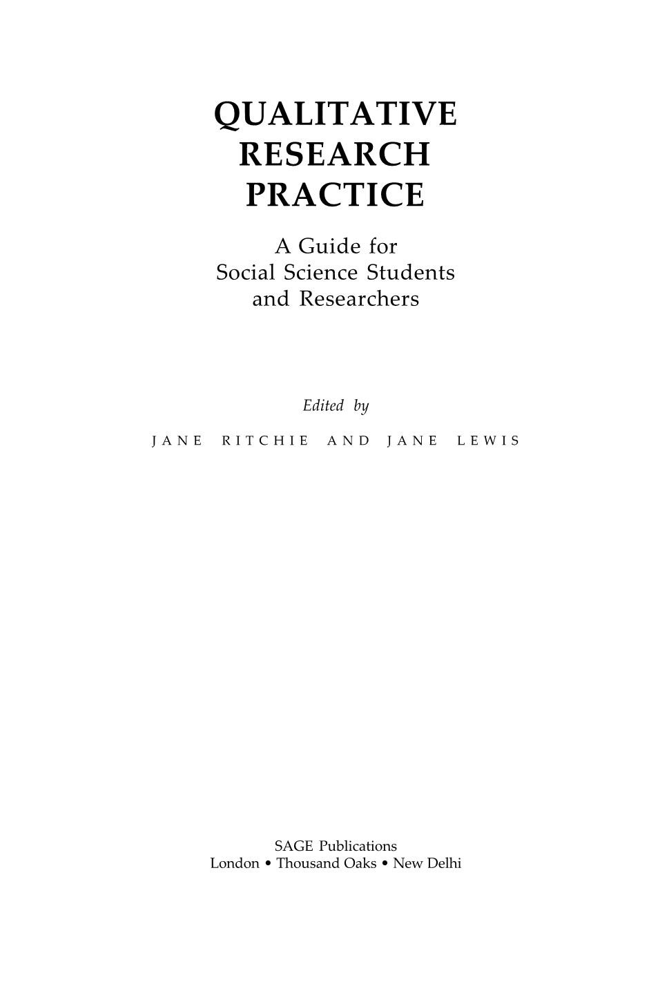Qualitative Research Practice Guidelines 2003 students and study ...