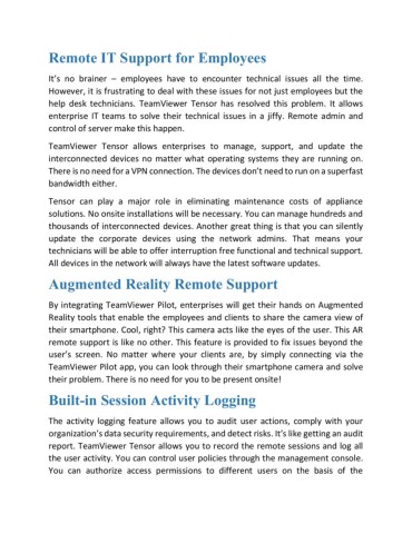TeamViewer vs TeamViewer Tensor - Rosie Harman - Page 7 | Flip PDF ...
