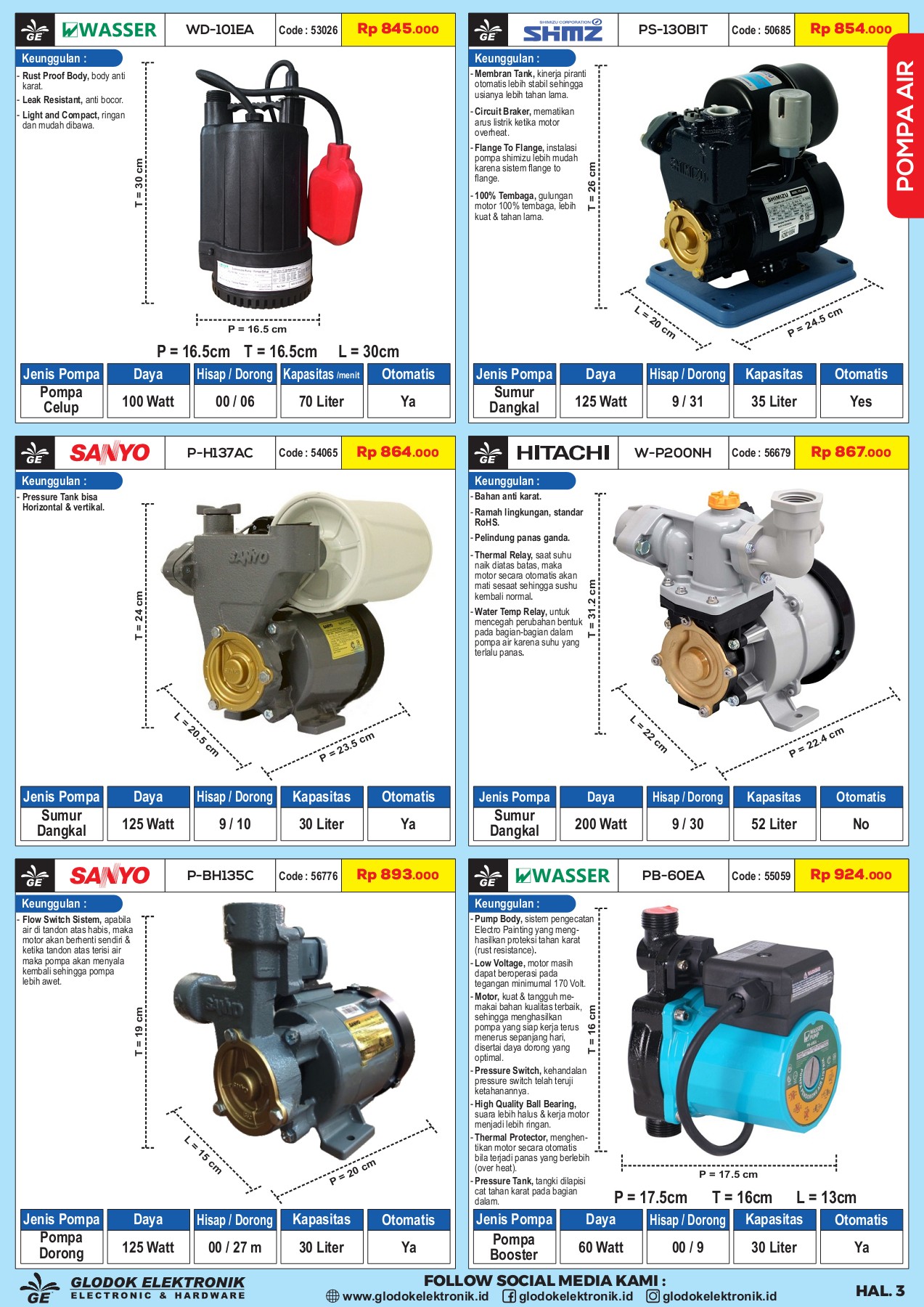 Katalog pompa air - Glodok Elektronik - Page 4 | Flip PDF Online | PubHTML5