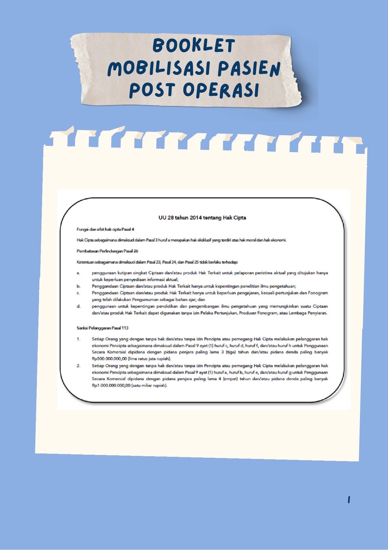 Booklet Mobilisasi Pasien Post Operasi - Annisaa F Umara - Halaman 2 ...