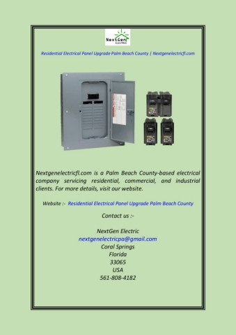 Residential Electrical Panel Upgrade Palm Beach County ...