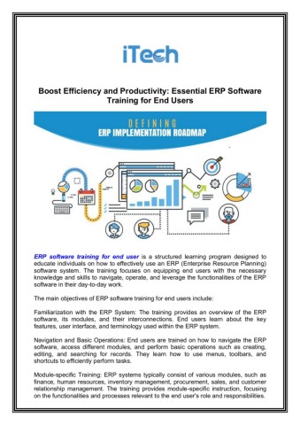Boost Efficiency and Productivity: Essential ERP Software Training for End Users
