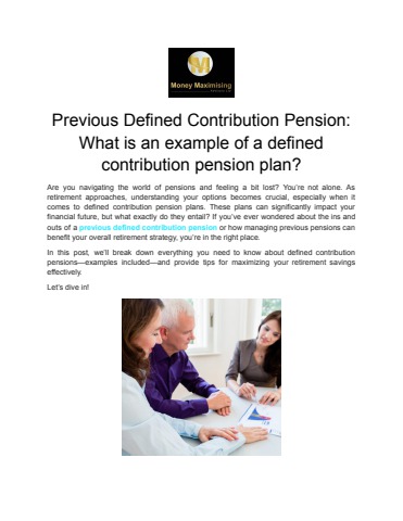 Previous Defined Contribution Pension_ What is an example of a defined ...