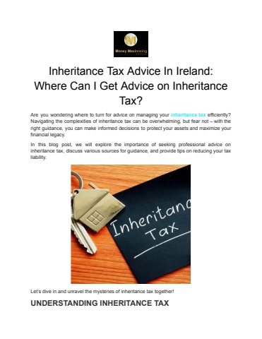 Inheritance Tax Advice In Ireland: Where Can I Get Advice on ...