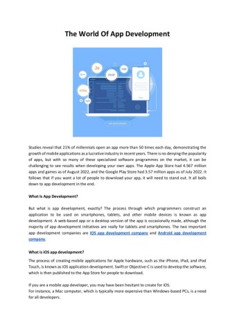 The World Of App Development
