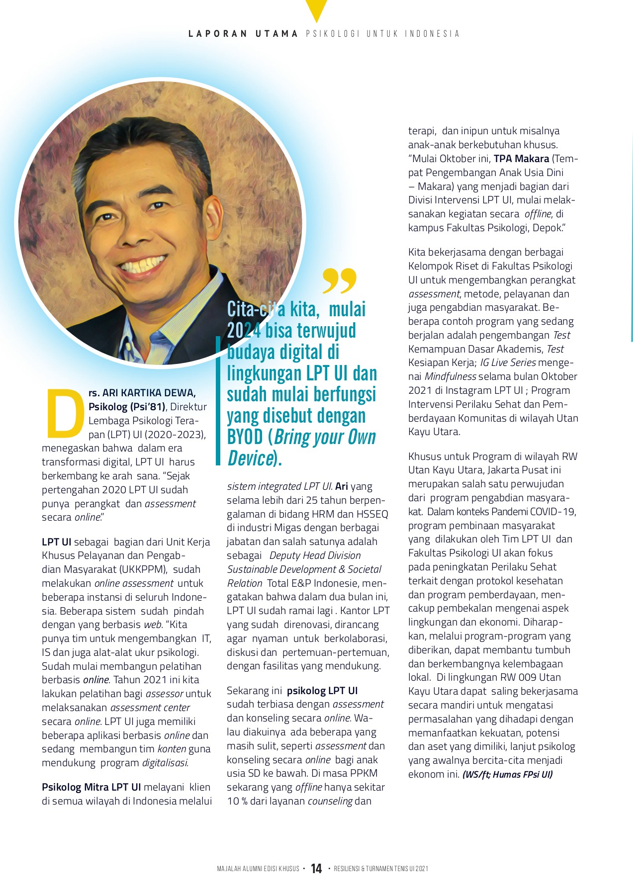 Majalah ALUMNI UI Edisi Khusus III TH 2021 - alumnimakara - Halaman 14 ...