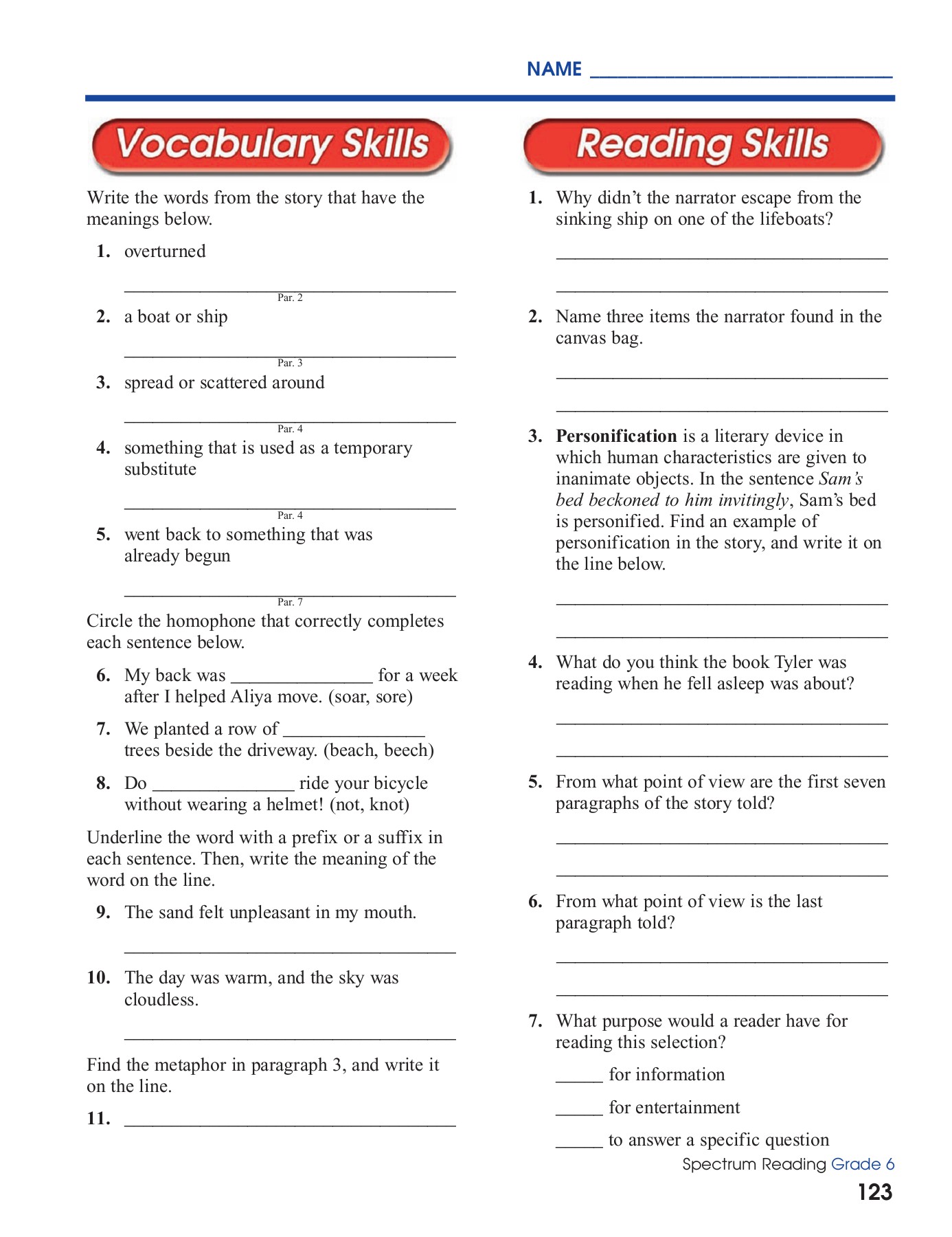 Reading Comprehension Book - Omkar Ghoshal 6D - Page 127 | Flip PDF ...