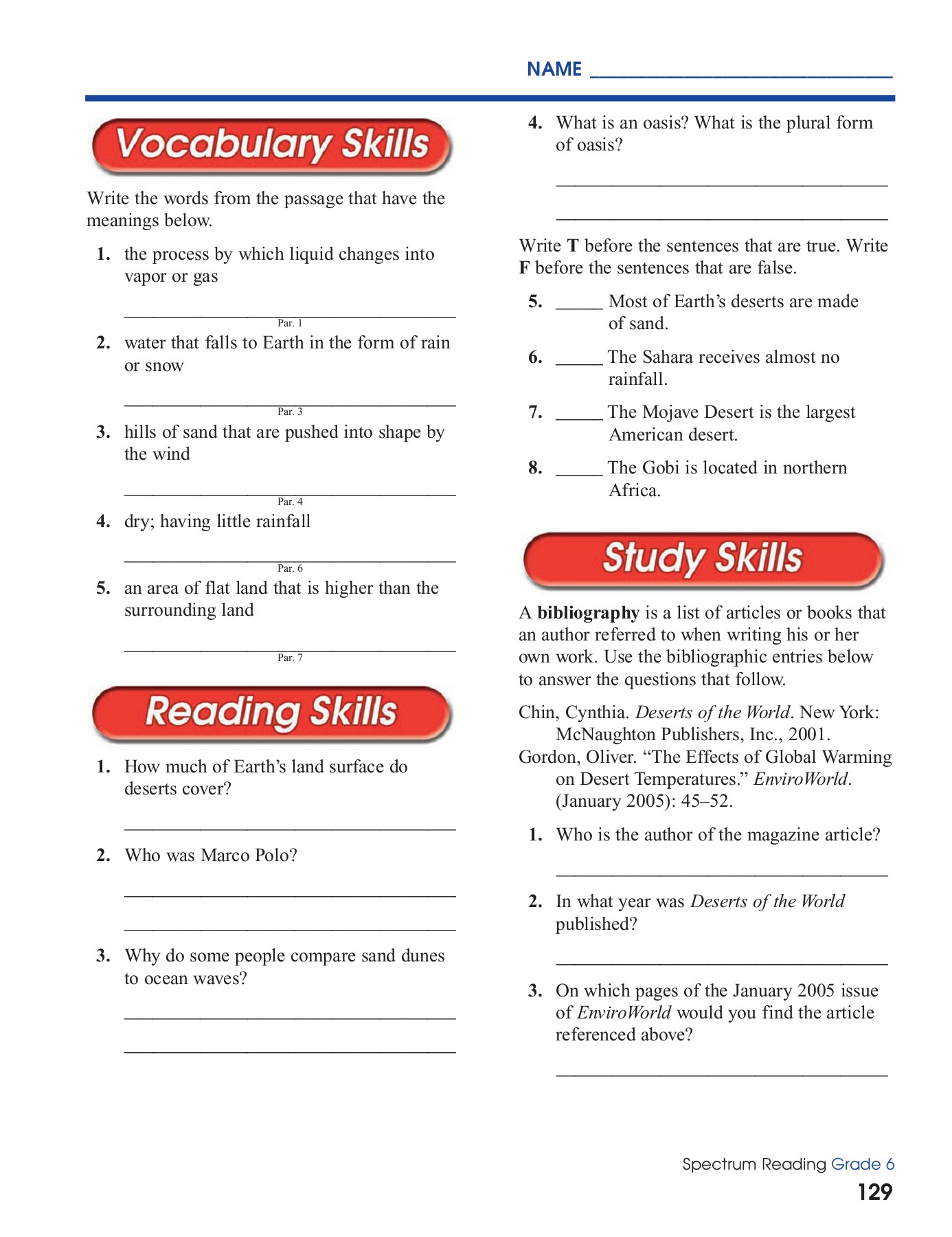 Reading Comprehension Book - Omkar Ghoshal 6D - Page 133 | Flip PDF ...