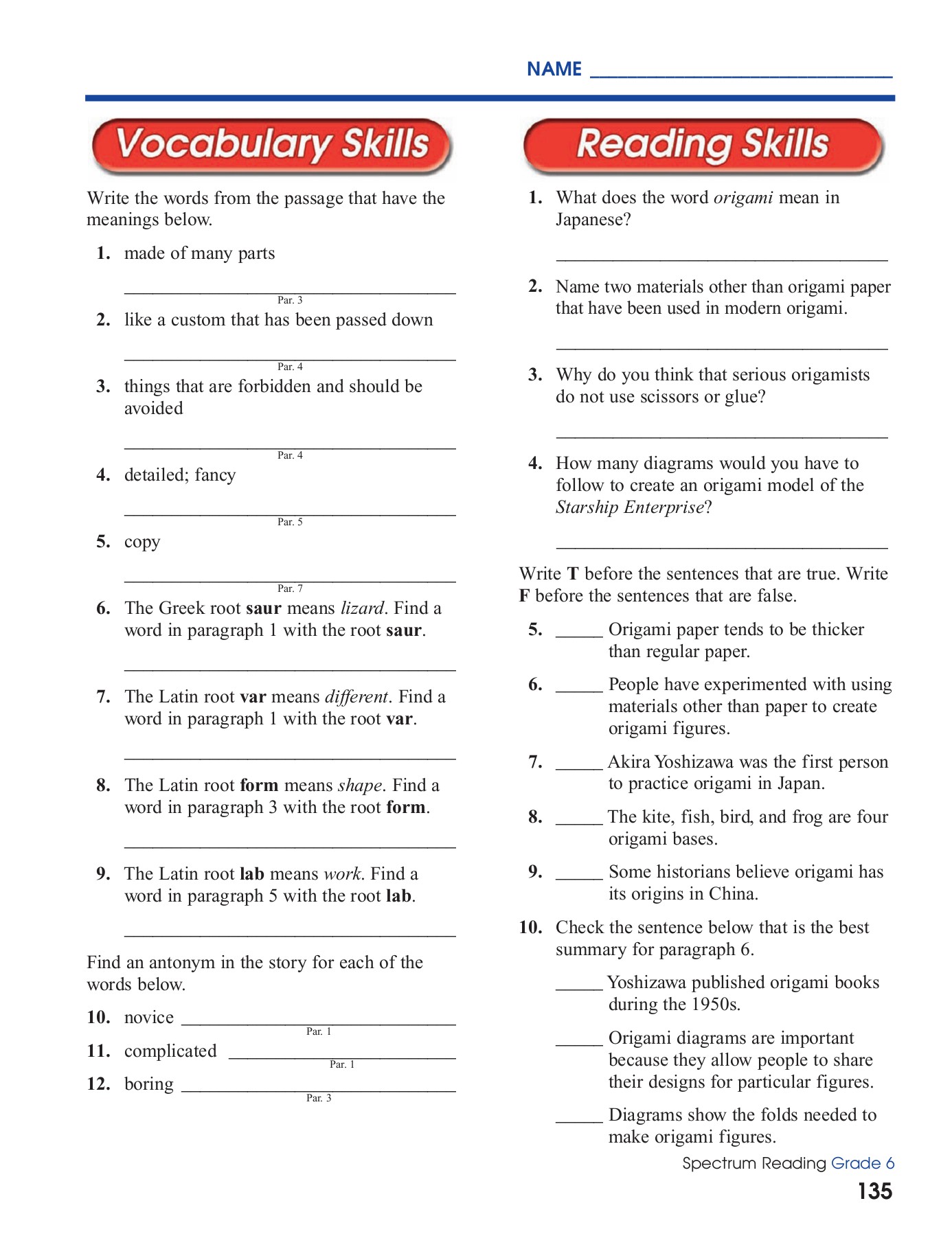 Reading Comprehension Book - Omkar Ghoshal 6D - Page 139 | Flip PDF ...