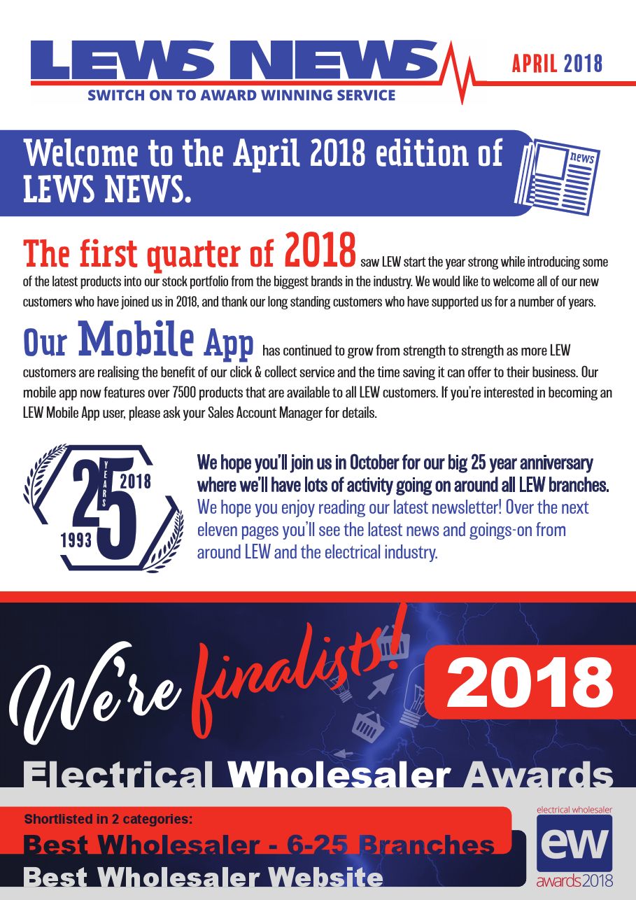 LEWS NEWS April 2018 - LEW Electrical Distributors - Page 1 - 12 | Flip ...
