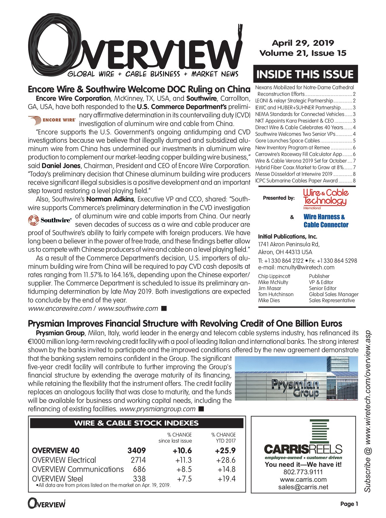 OVERVIEW April 29 2019 Issue Flipbook Edition - mcnulty - Page 1 - 8 ...