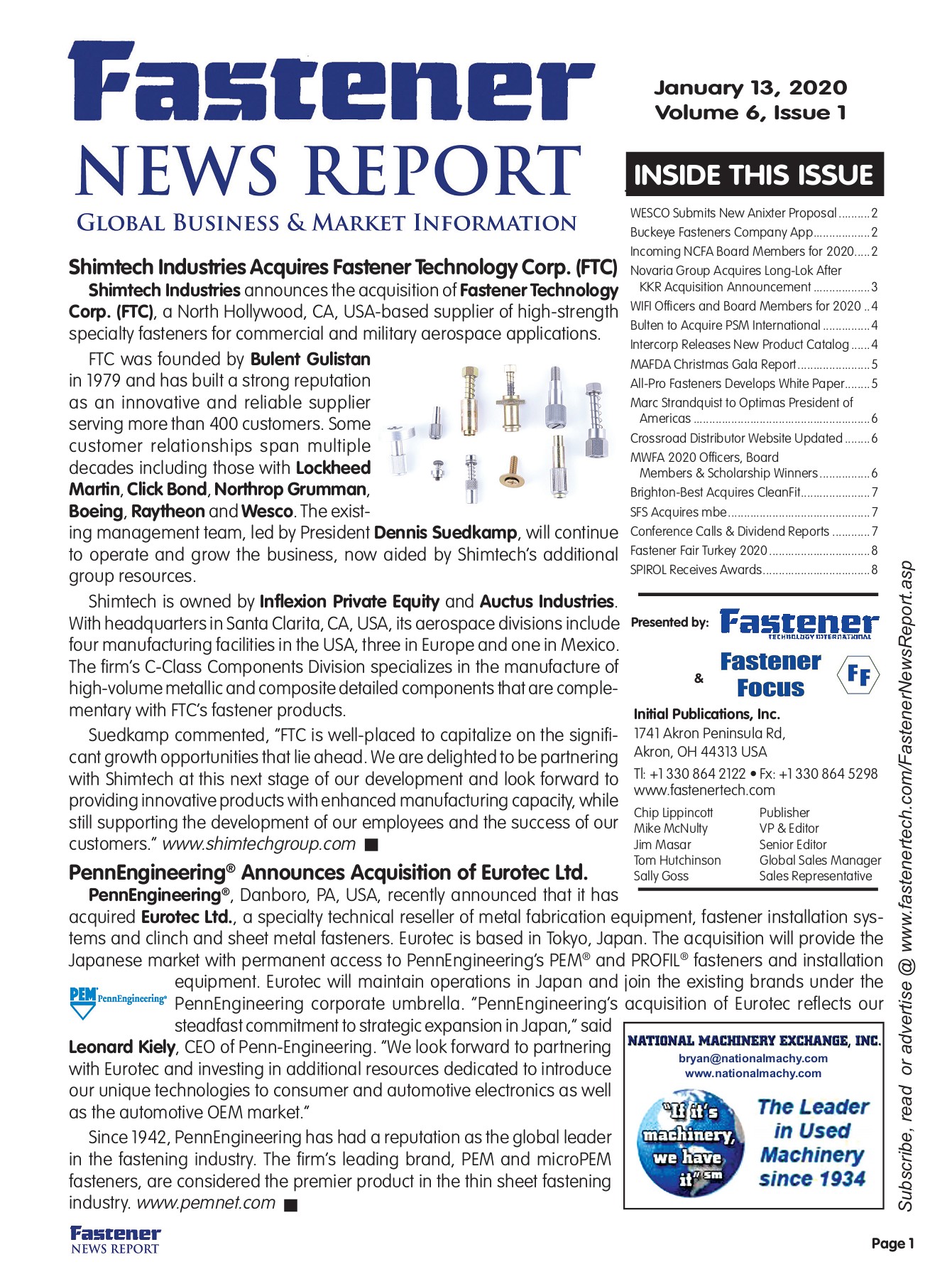 Fastener News Report January 13 2020 Issue Flipbook Edition - mcnulty ...