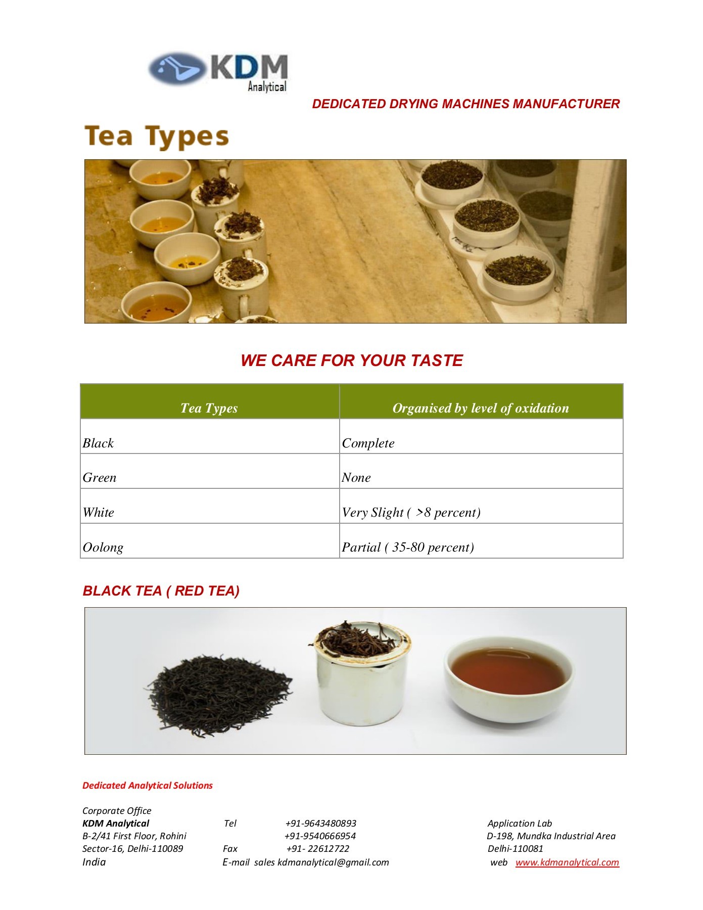 TEA CATALOGUE-KDM Analytical - kkmandal062 - Page 1 | Flip PDF Online ...
