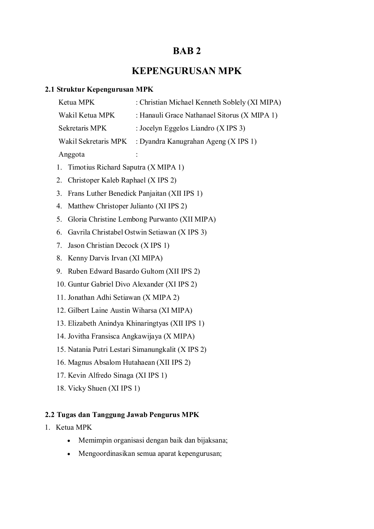 Buku Program Kerja MPK 2022-2023 - Hanauli Sitorus - Page 4 | Flip PDF Online | PubHTML5