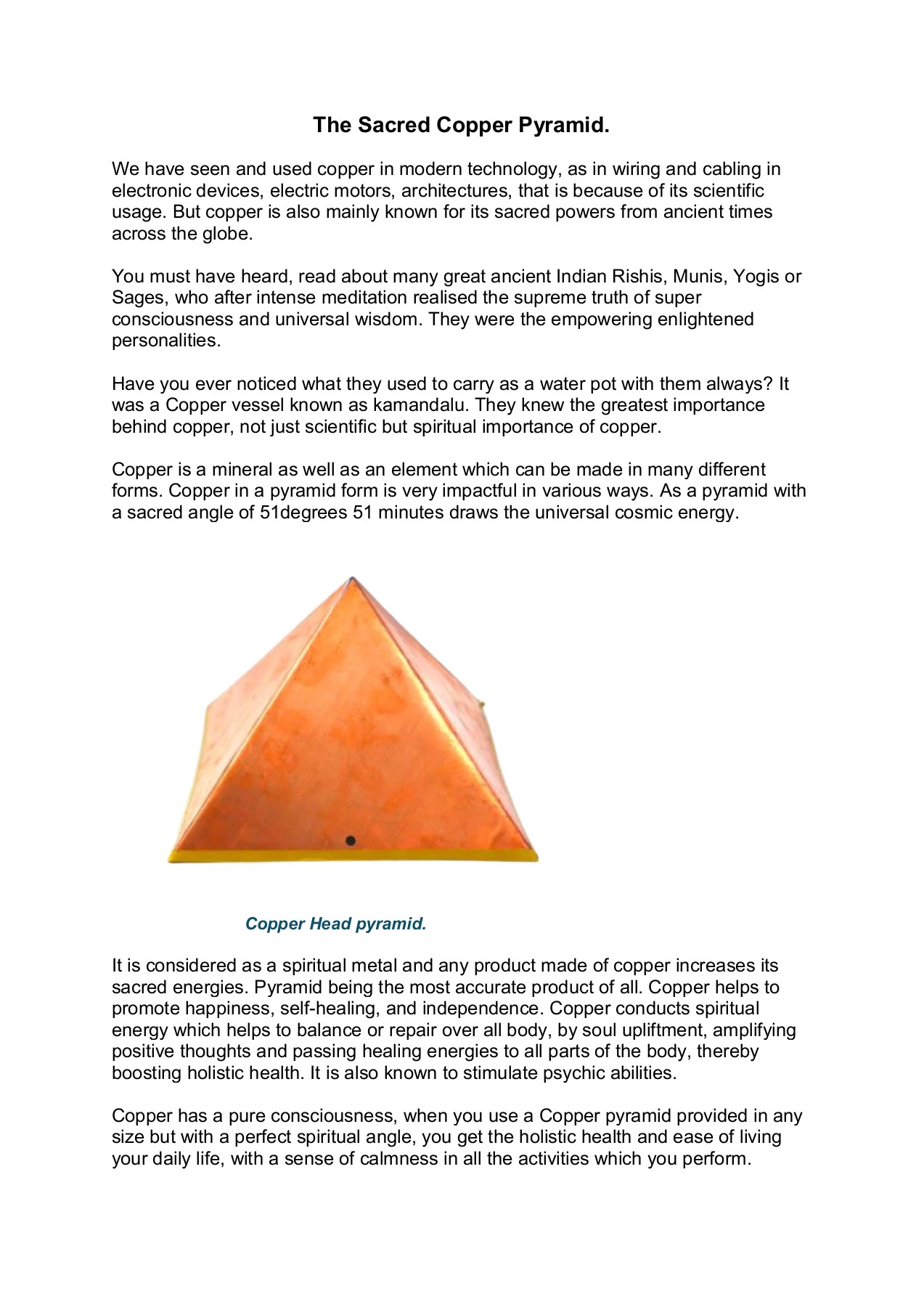 The Sacred Copper Pyramid - 51pyramidmeditation - Page 1 - 2 | Flip PDF ...