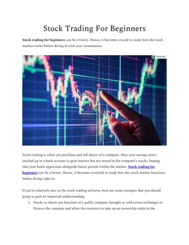 Stock Trading For Beginners - dmellodolcy98 - Page 1 - 3 | Flip PDF ...