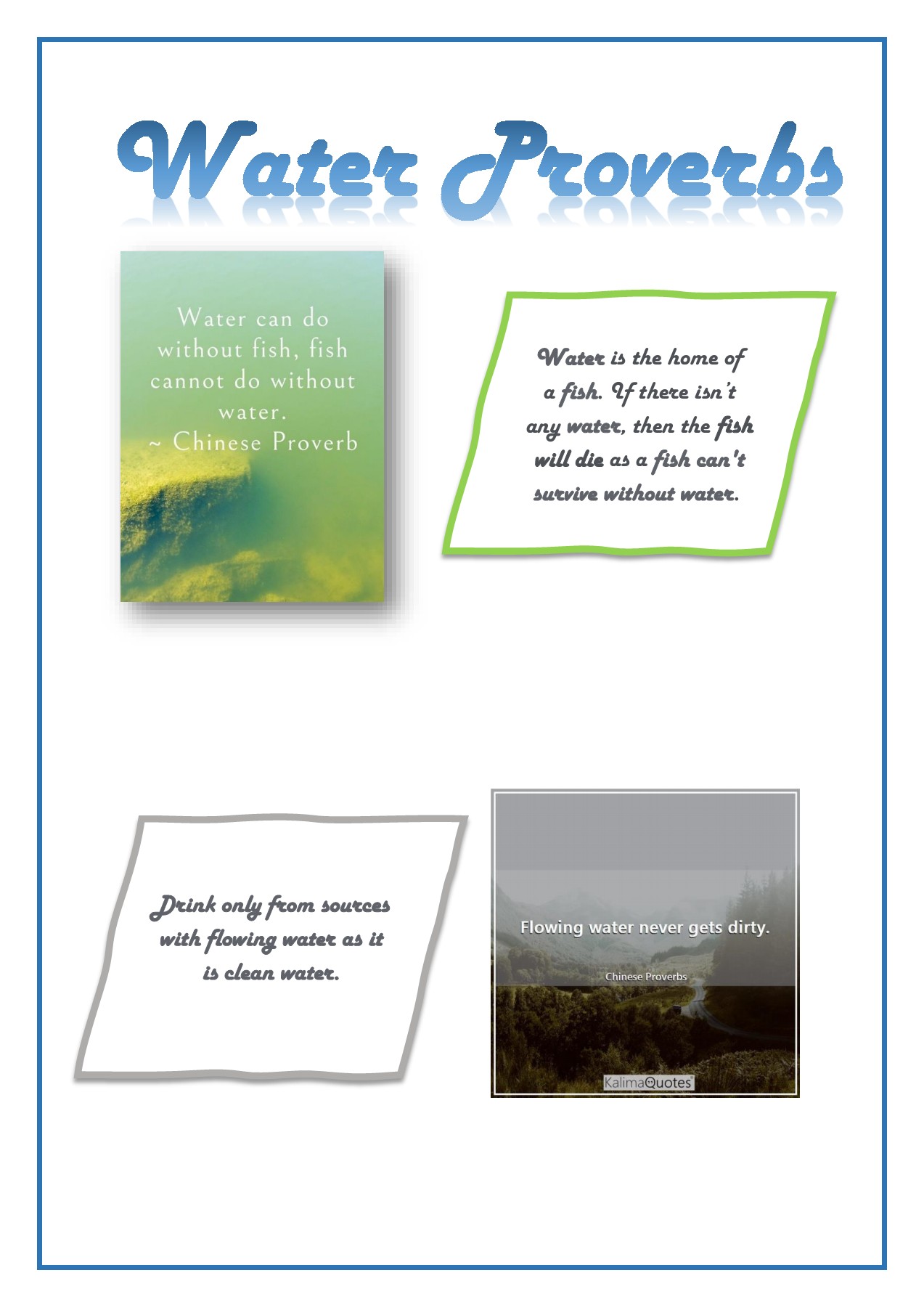 Water Proverbs Flipbook - Evonne Chan - Page 1 | Flip PDF Online | PubHTML5