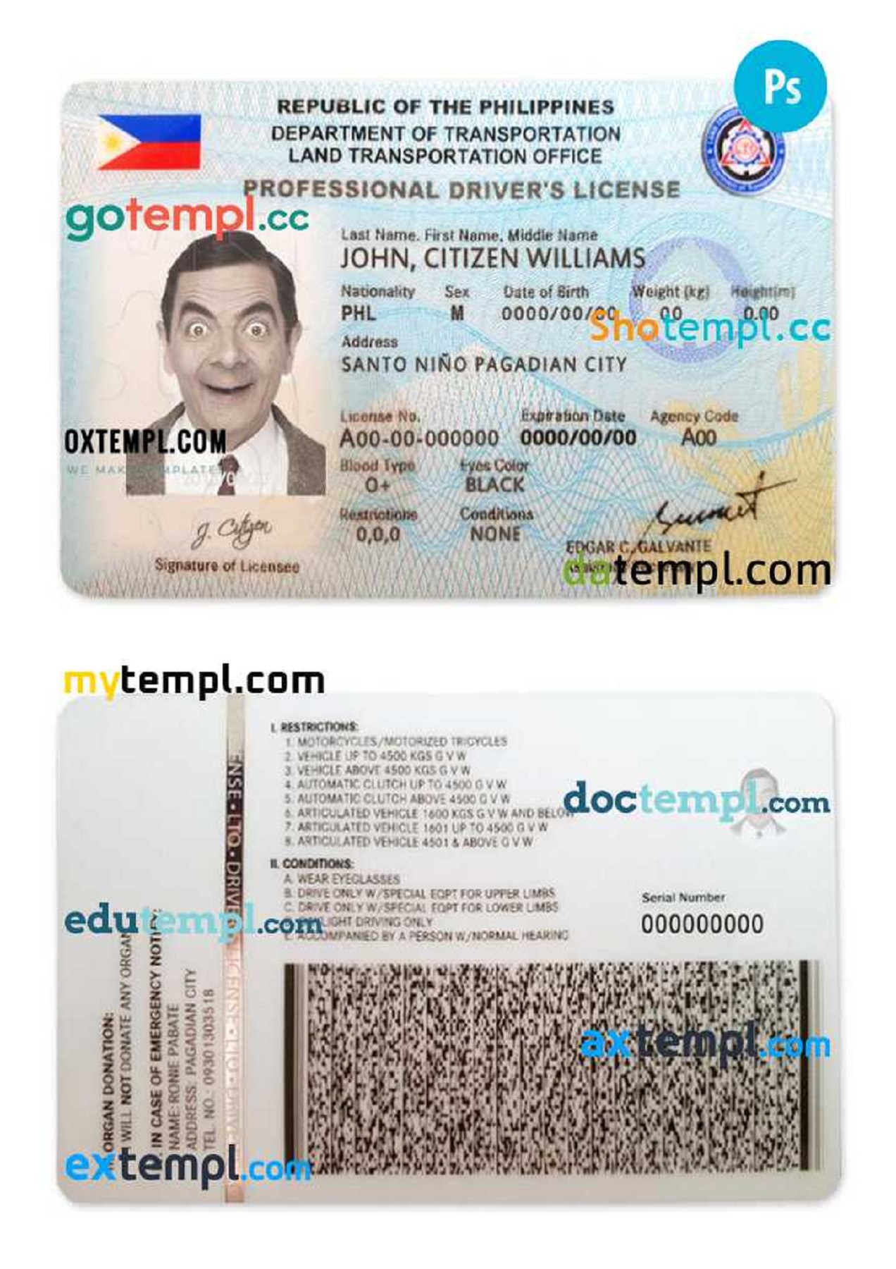 Philippines driving license psd template - goshoskpay - Page 1 | Flip ...