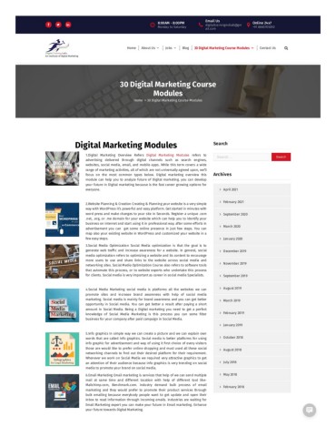 Digital marketing Modules - digitaltrainingindiaseo - Page 1 - 4 | Flip PDF Online | PubHTML5