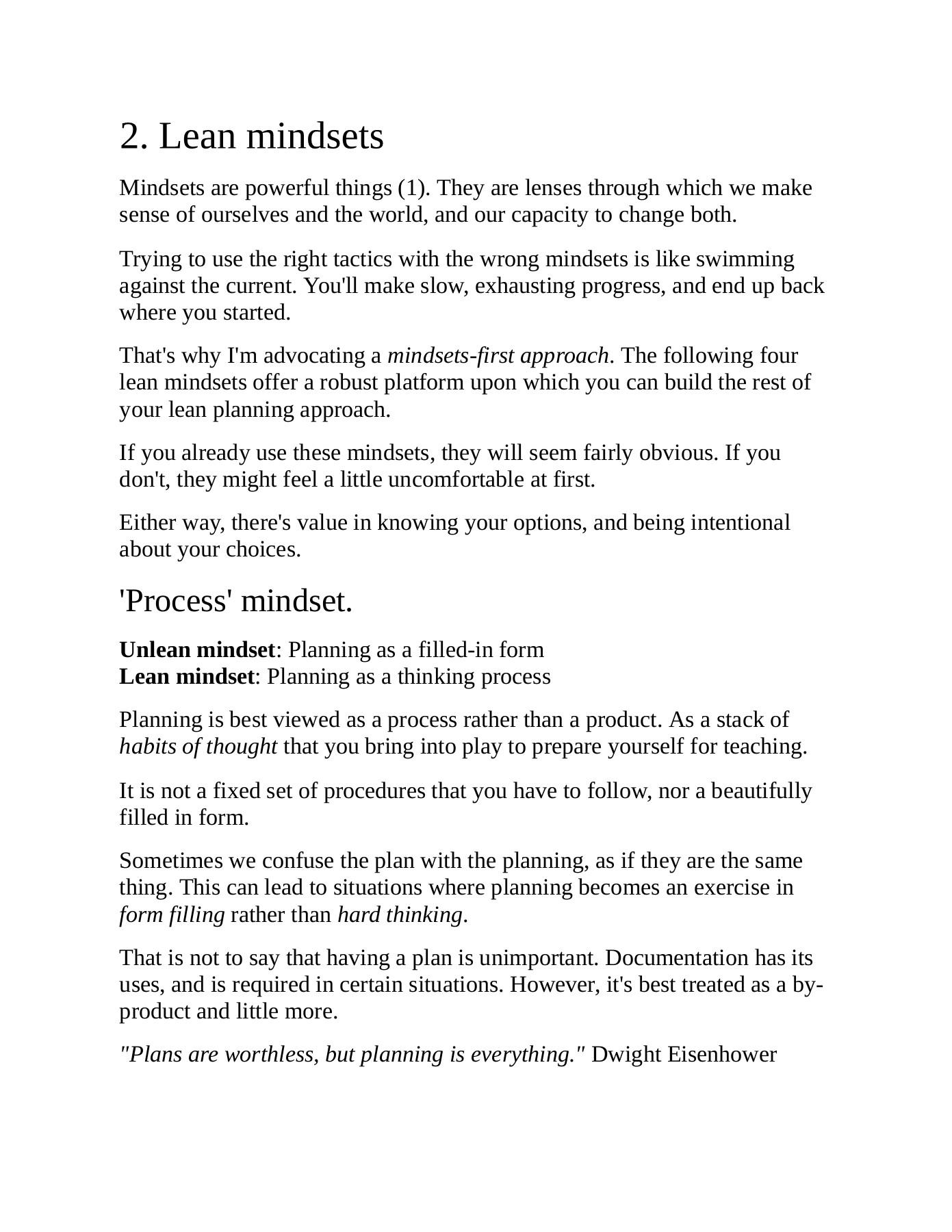 Lean Lesson Planning A practical approach to doing less and achieving ...