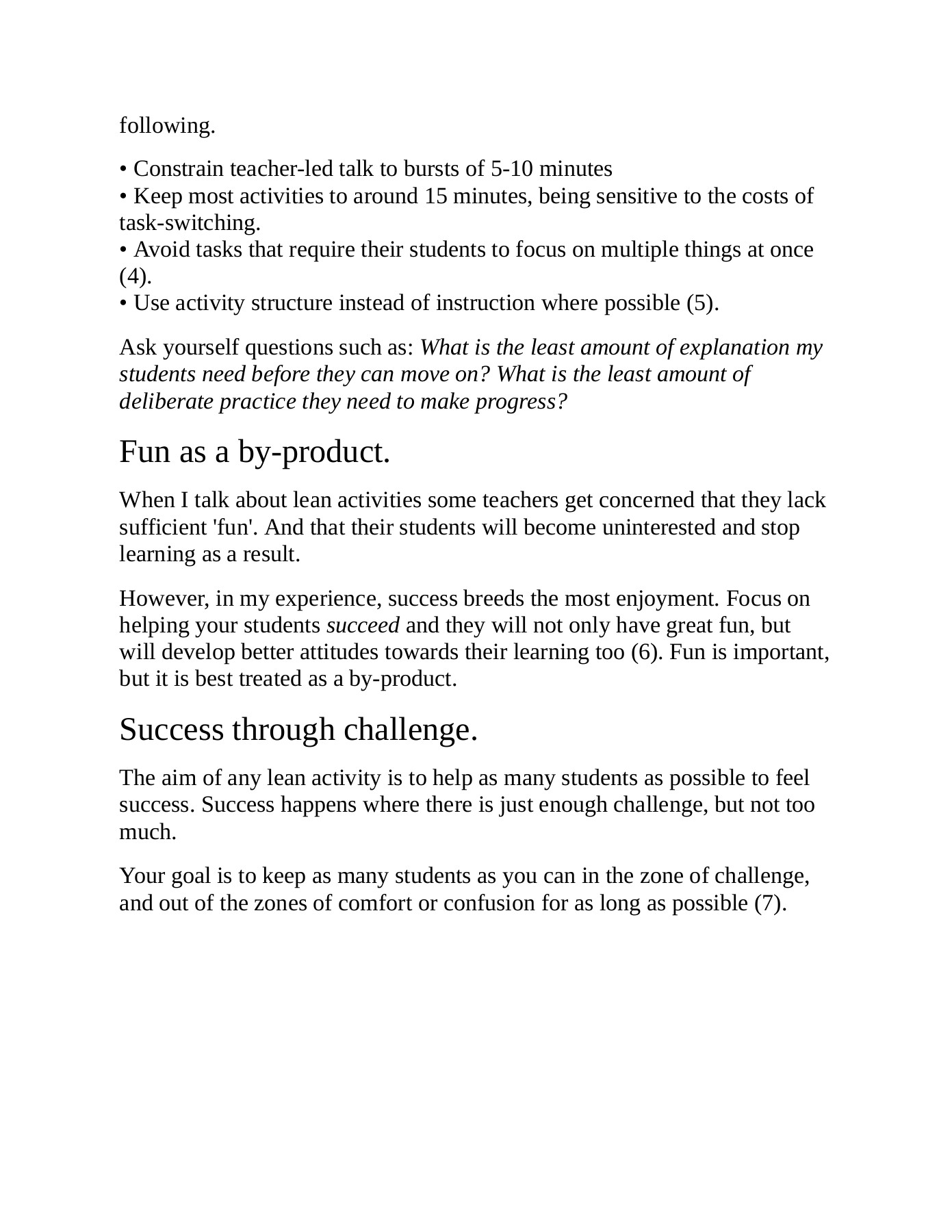 Lean Lesson Planning A practical approach to doing less and achieving ...