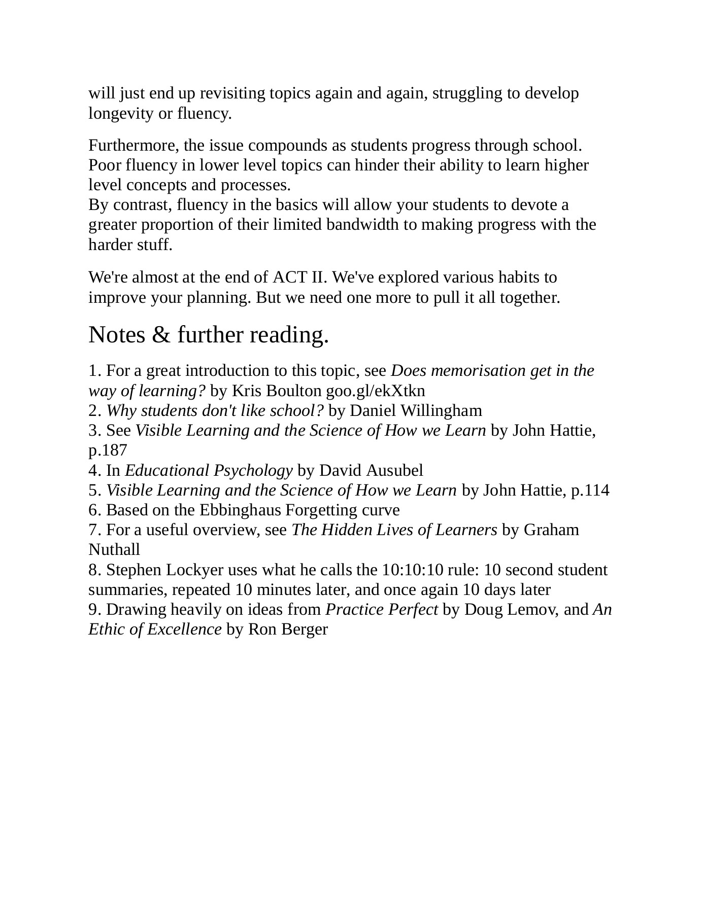 Lean Lesson Planning A practical approach to doing less and achieving ...