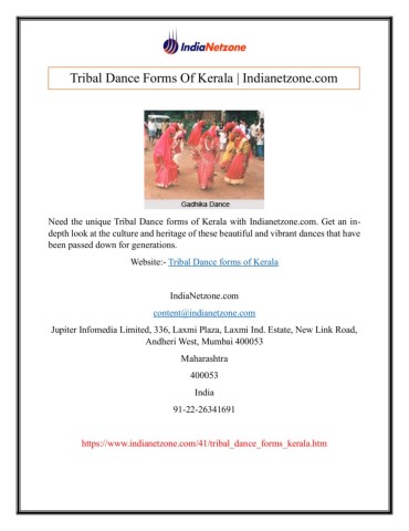 Tribal Dance Forms Of Kerala | Indianetzone.com - indianetzone - Page 1 ...