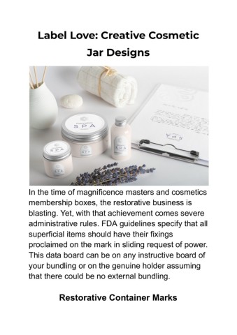Label Love_ Creative Cosmetic Jar Designs