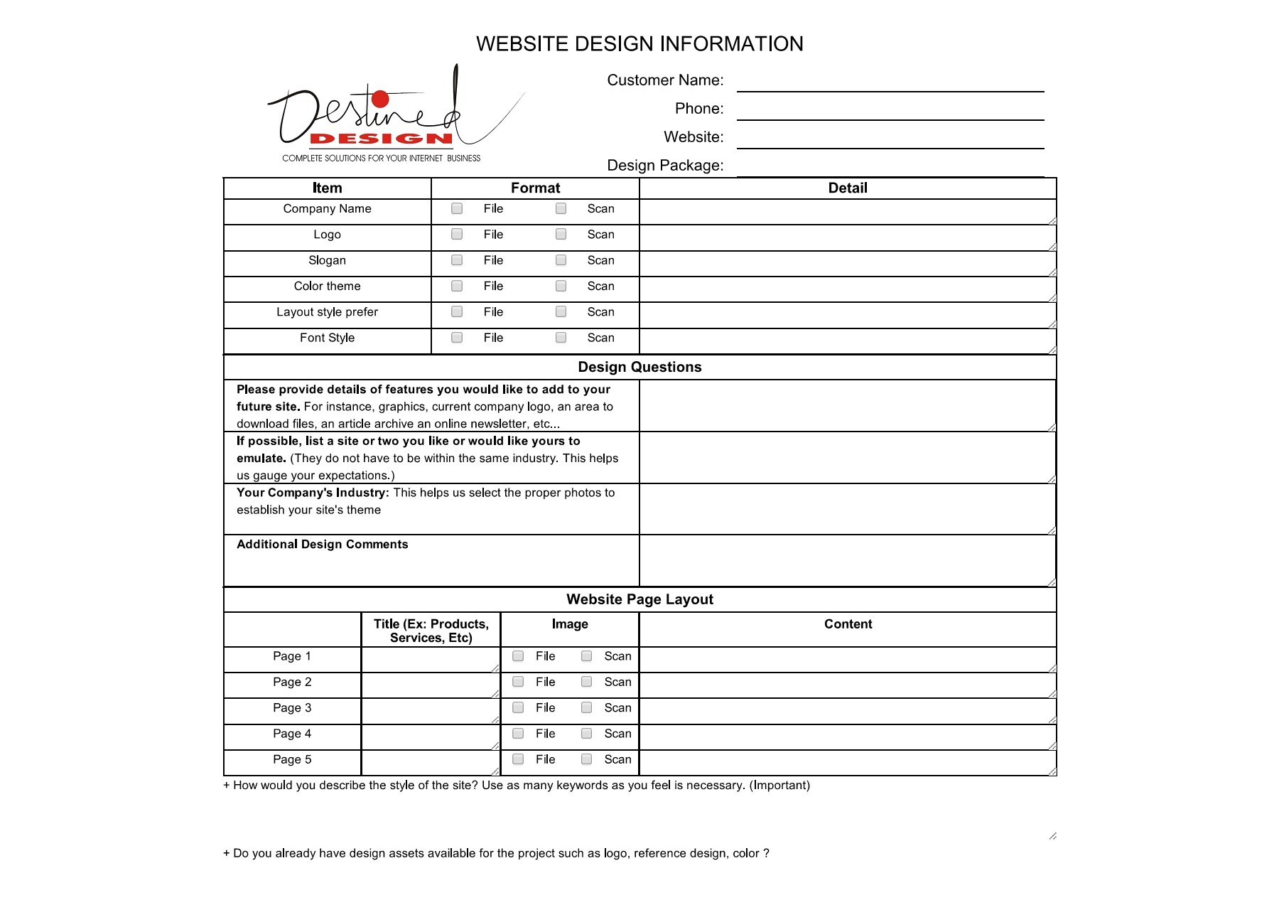 ClientForm Destined Design - mataithe11 - Page 1 | Flip PDF Online ...