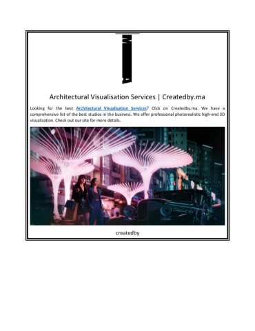 Architectural Visualisation Services | Createdby.ma