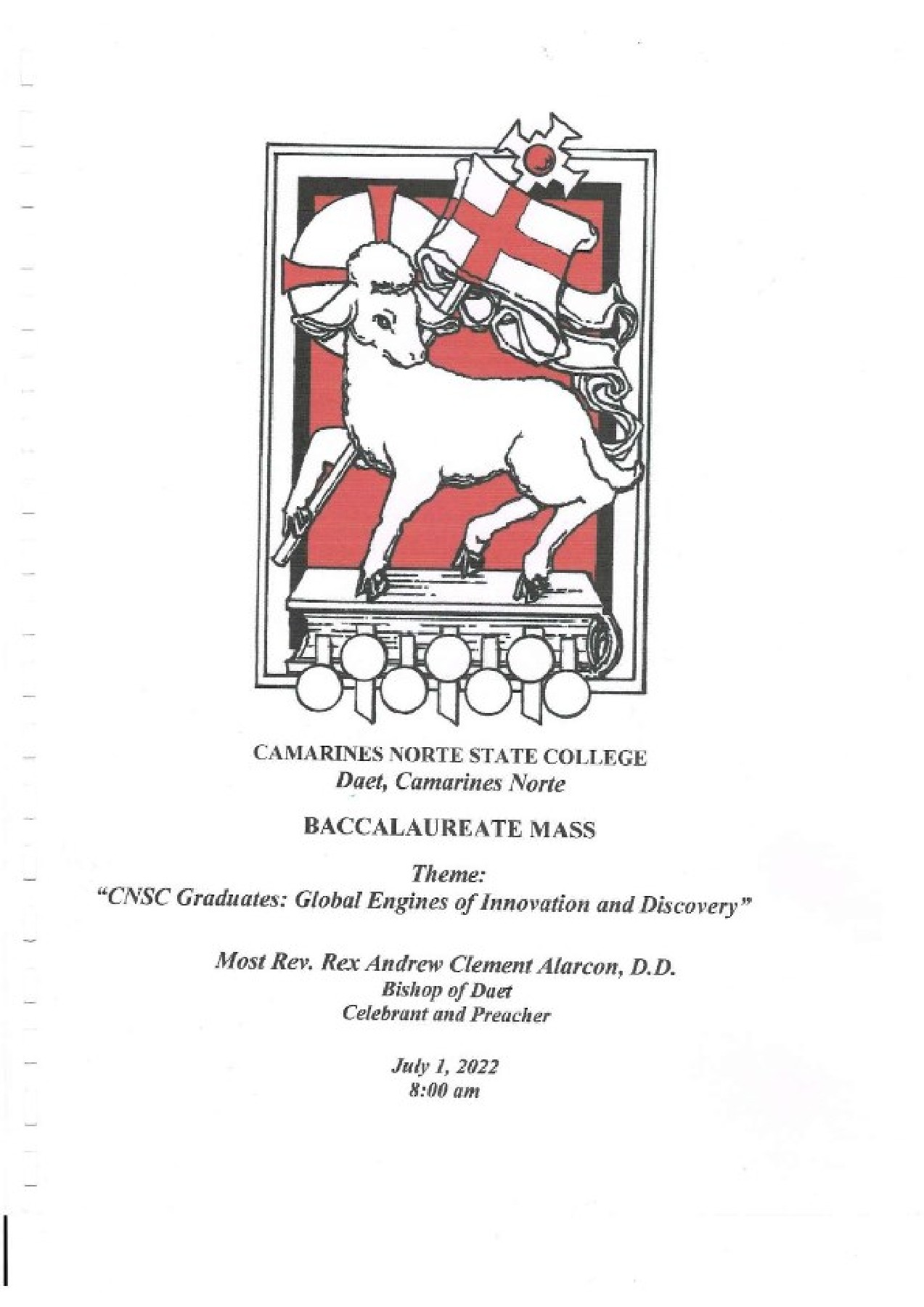 2022 BACCALAUREATE MASS - Marc Lester Acunin - Page 1 - 26 | Flip PDF Online | PubHTML5