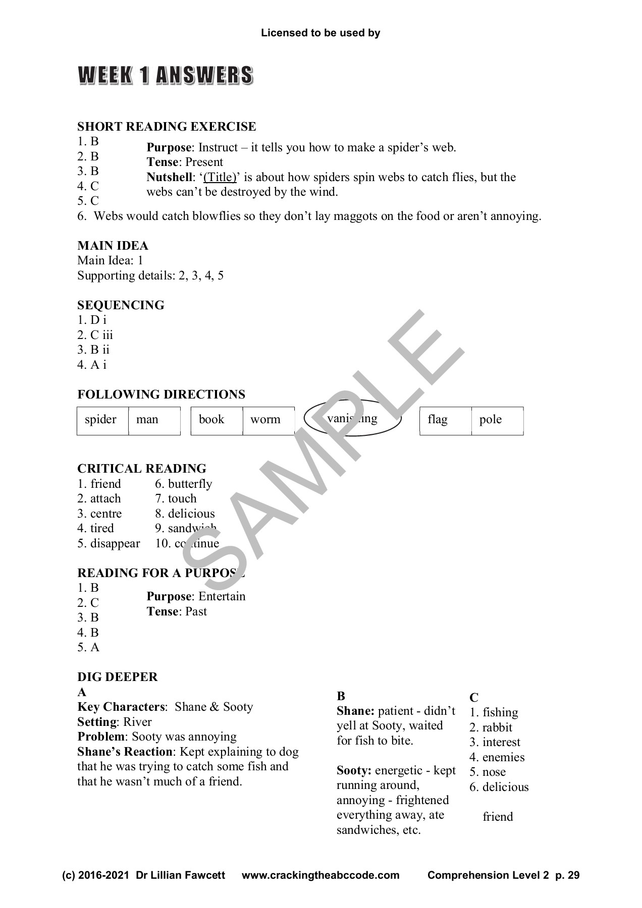 PDF Comprehension Level 2 (Sample).pdf - lfawcett - Page 18 | Flip PDF ...