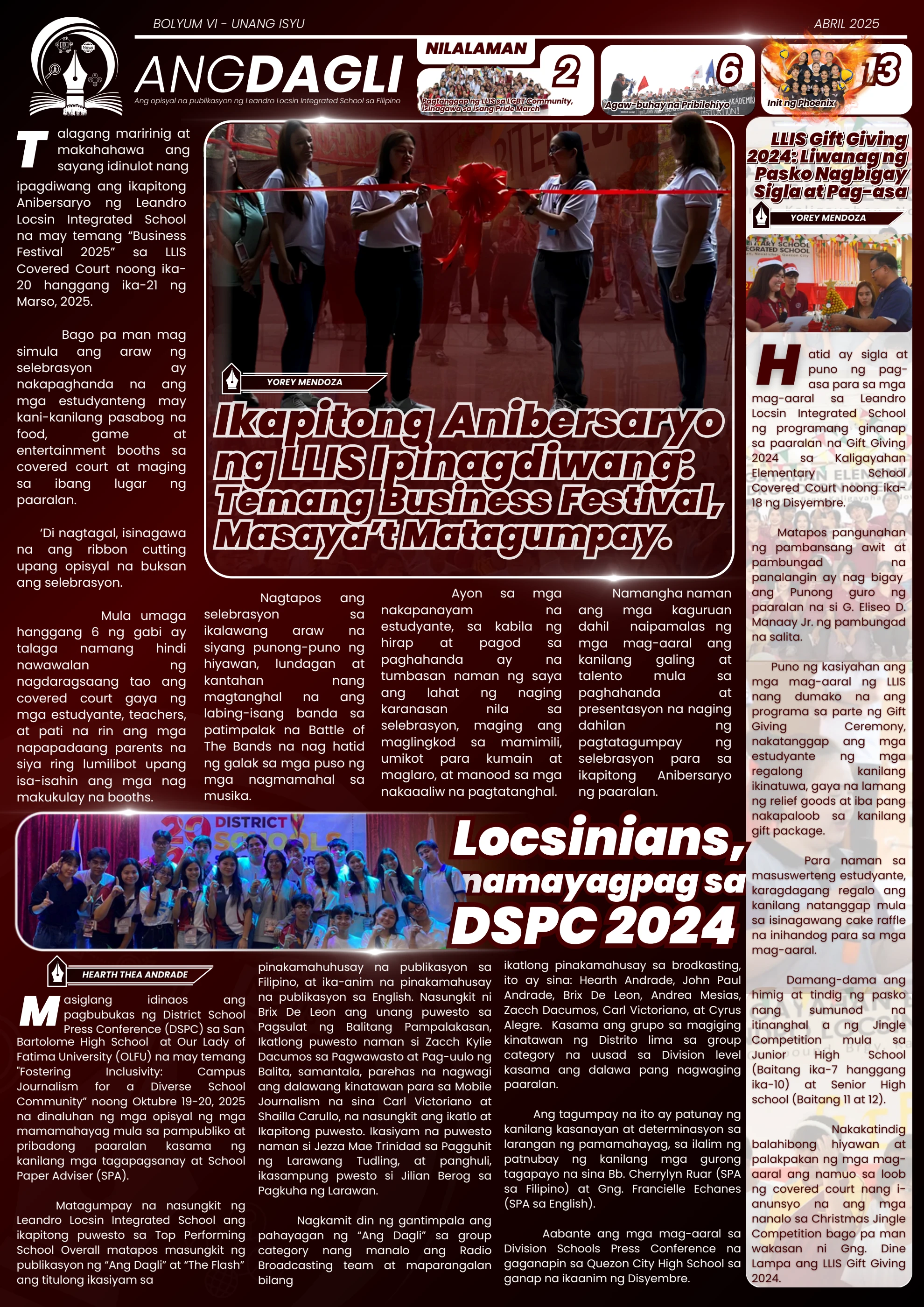 LLIS ANG DAGLI PAHAYAGAN 2024-2025