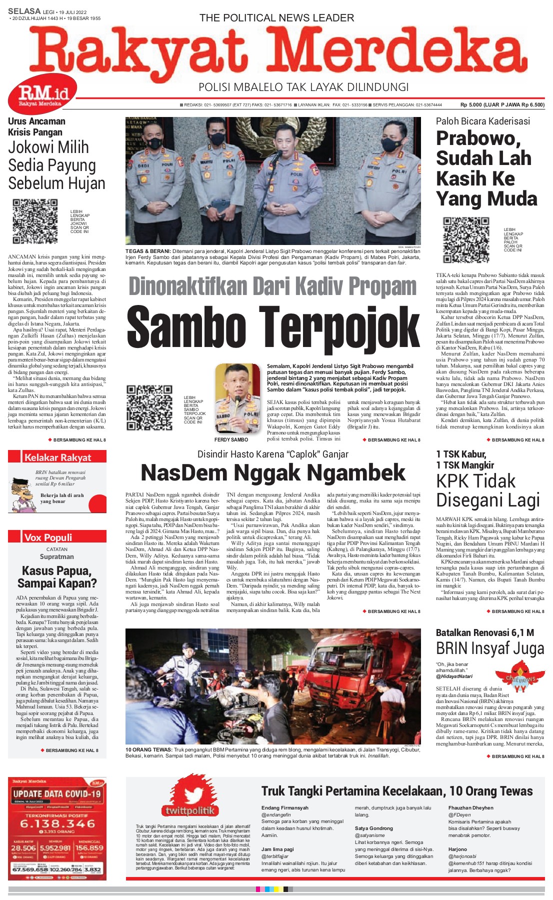 Rakyat Merdeka 19 Juli 2022 - UMSIDALIB - Halaman 1 - 16 | PDF Online ...