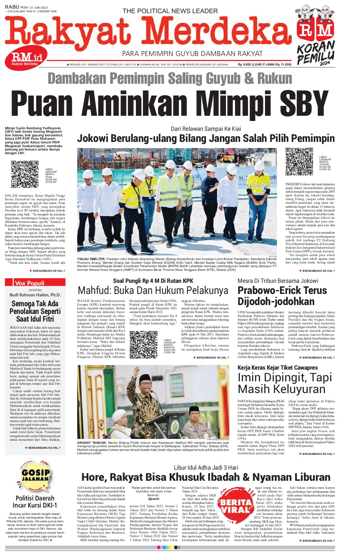 Rakyat Merdeka 21 Juni 2023 - UMSIDALIB - Page 1 - 16 | Flip PDF Online ...