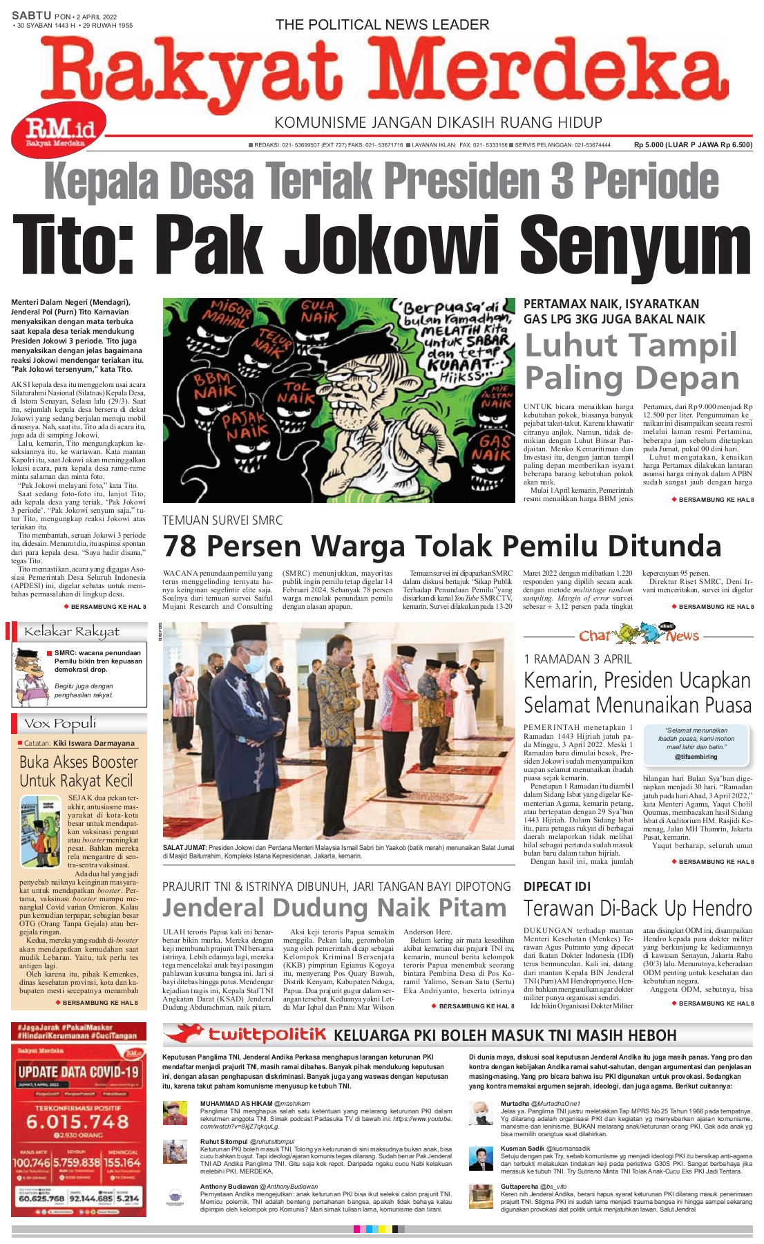 Rakyat Merdeka 2 April 2022 - UMSIDALIB - Page 1 - 16 | Flip PDF Online ...