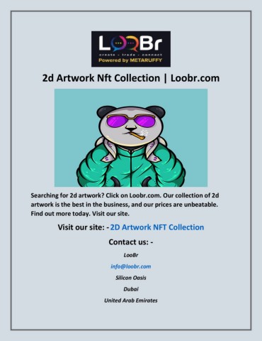 2d Artwork Nft Collection Loobr com
